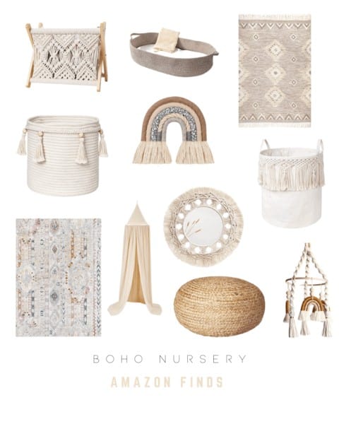 Boho Themed Nursery Decor Finds - Amazon Target | Lifting Motherhood